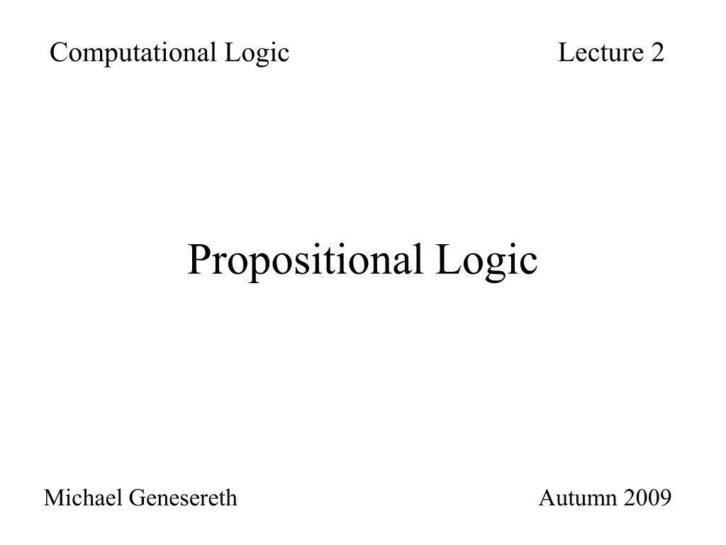 PPT - Propositional Logic PowerPoint Presentation, free download - ID ...