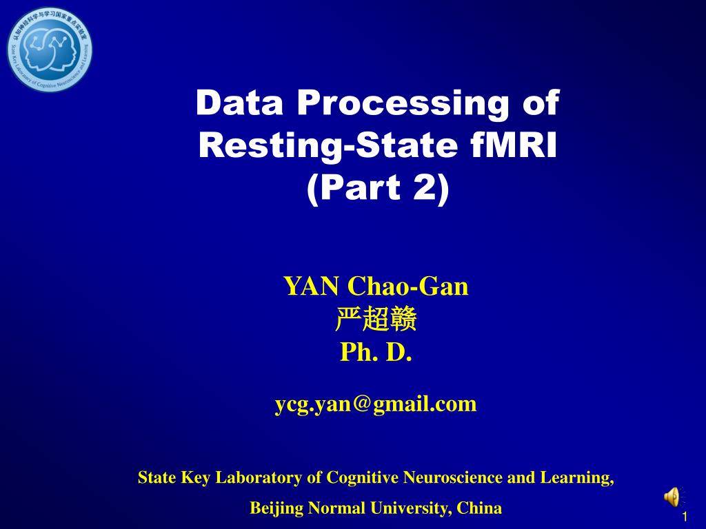 PPT - Data Processing of Resting-State fMRI (Part 2) PowerPoint Presentation - ID:1458460