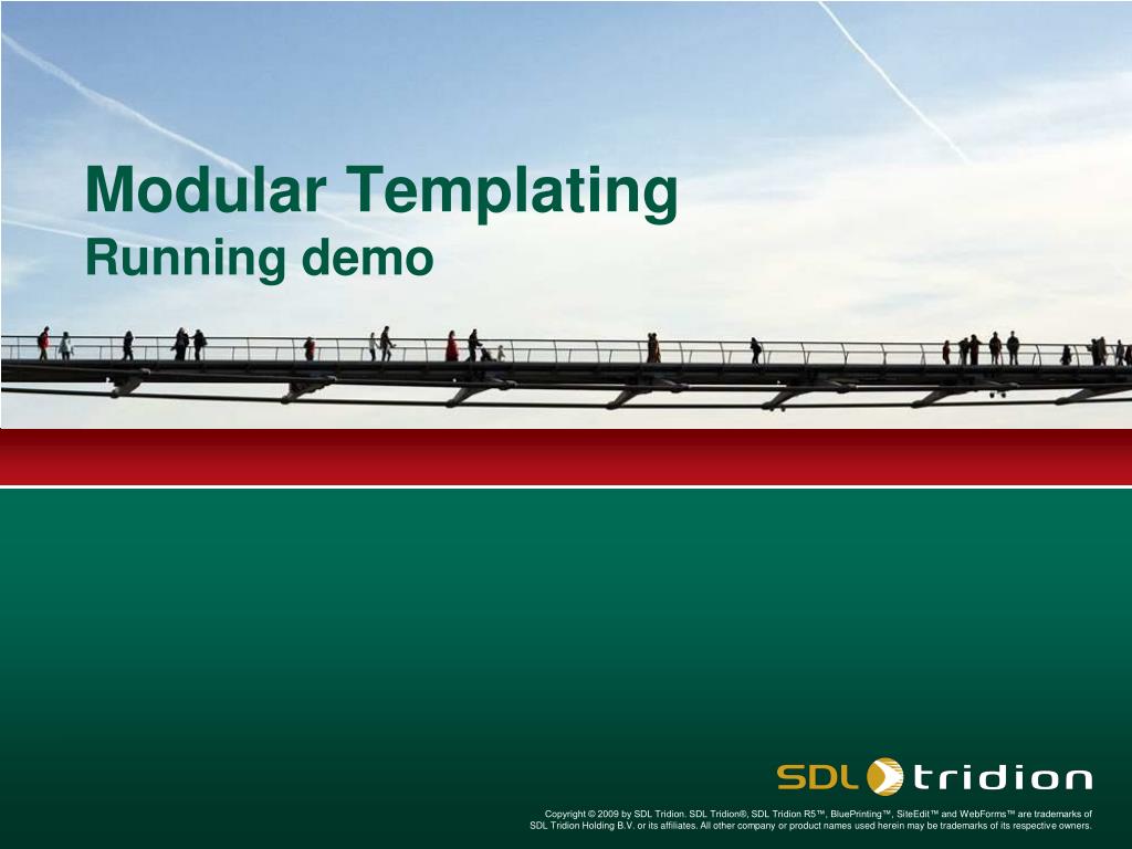PPT - Modular Templating Running demo PowerPoint Presentation, free ...