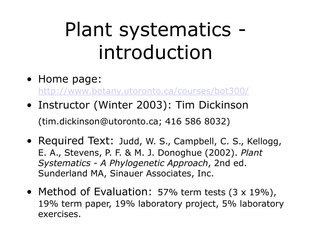 PPT - Plant systematics - introduction PowerPoint Presentation, free ...