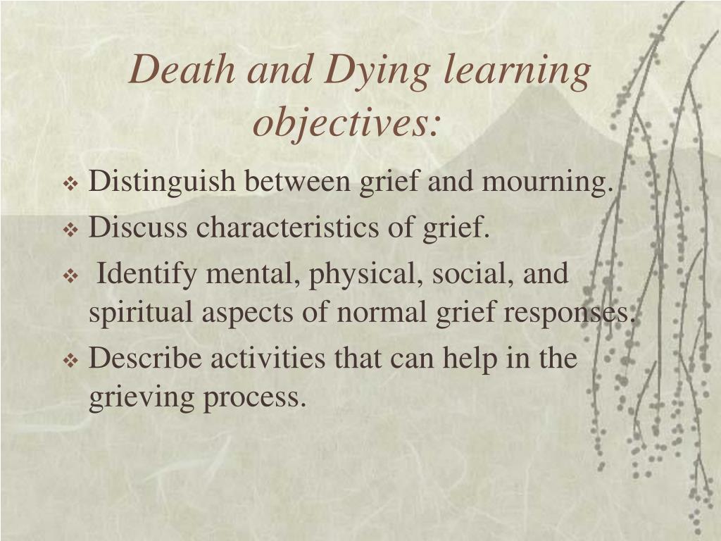 PPT - Death and Dying learning objectives: PowerPoint Presentation ...