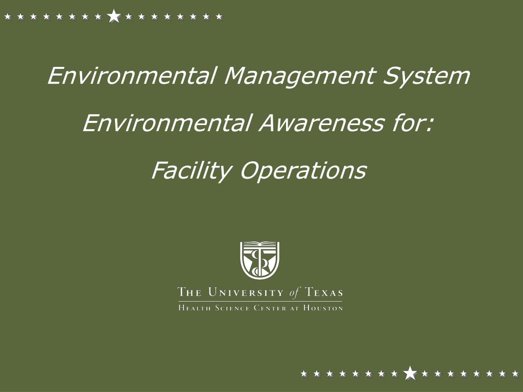 PPT - Environmental Management System Environmental Awareness for ...