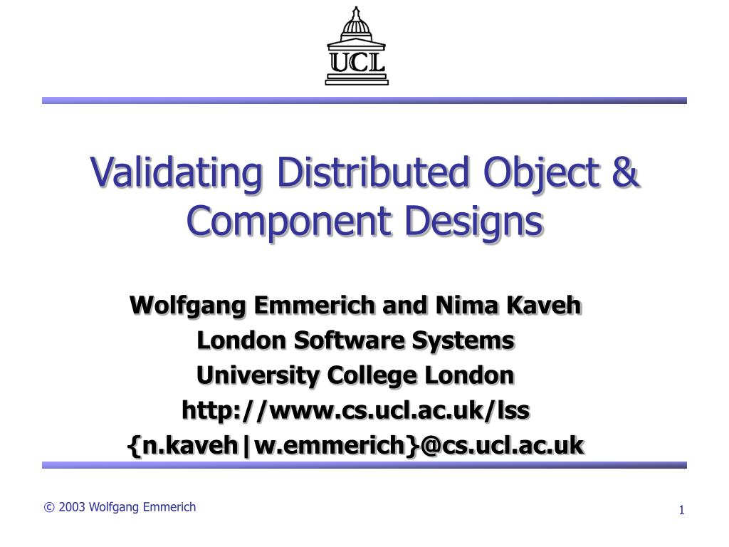 PPT - Validating Distributed Object & Component Designs PowerPoint Presentation - ID:1464180