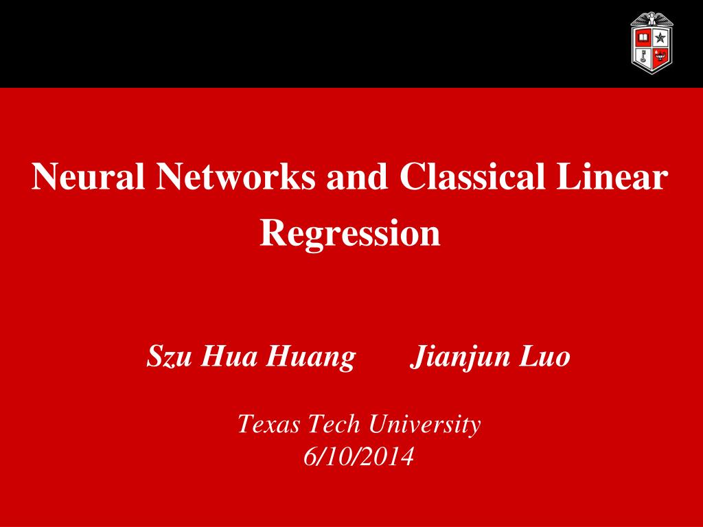 PPT - Neural Networks and Classical Linear Regression PowerPoint ...