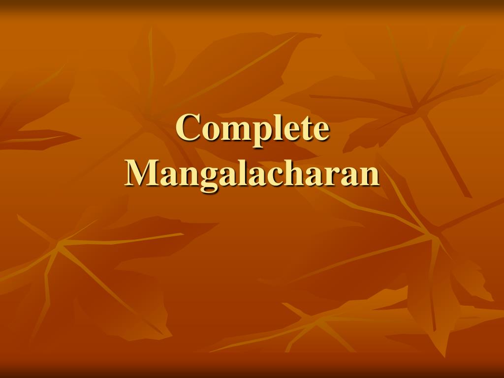 PPT - Complete Mangalacharan PowerPoint Presentation, free download ...