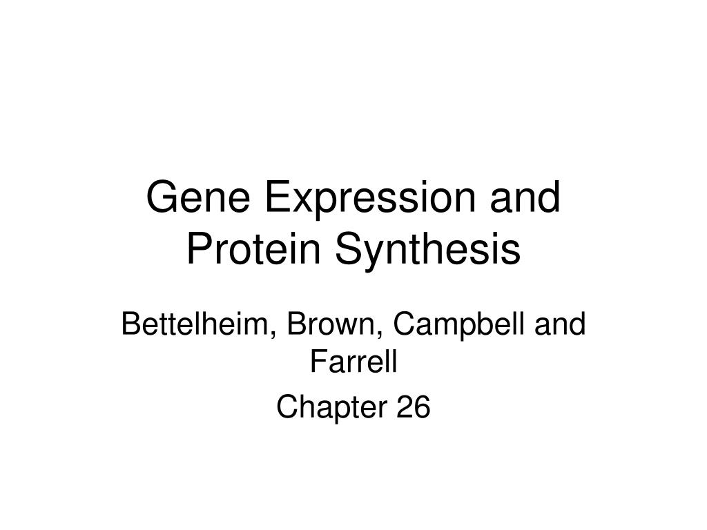 PPT - Gene Expression and Protein Synthesis PowerPoint Presentation ...