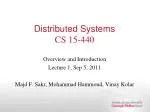 PPT - Distributed Systems: Principles and Paradigms PowerPoint ...