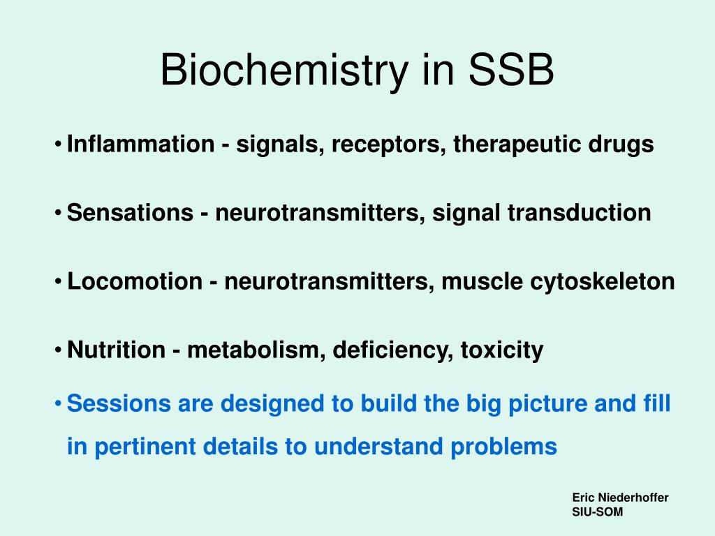 PPT - Biochemistry in SSB PowerPoint Presentation, free download - ID ...