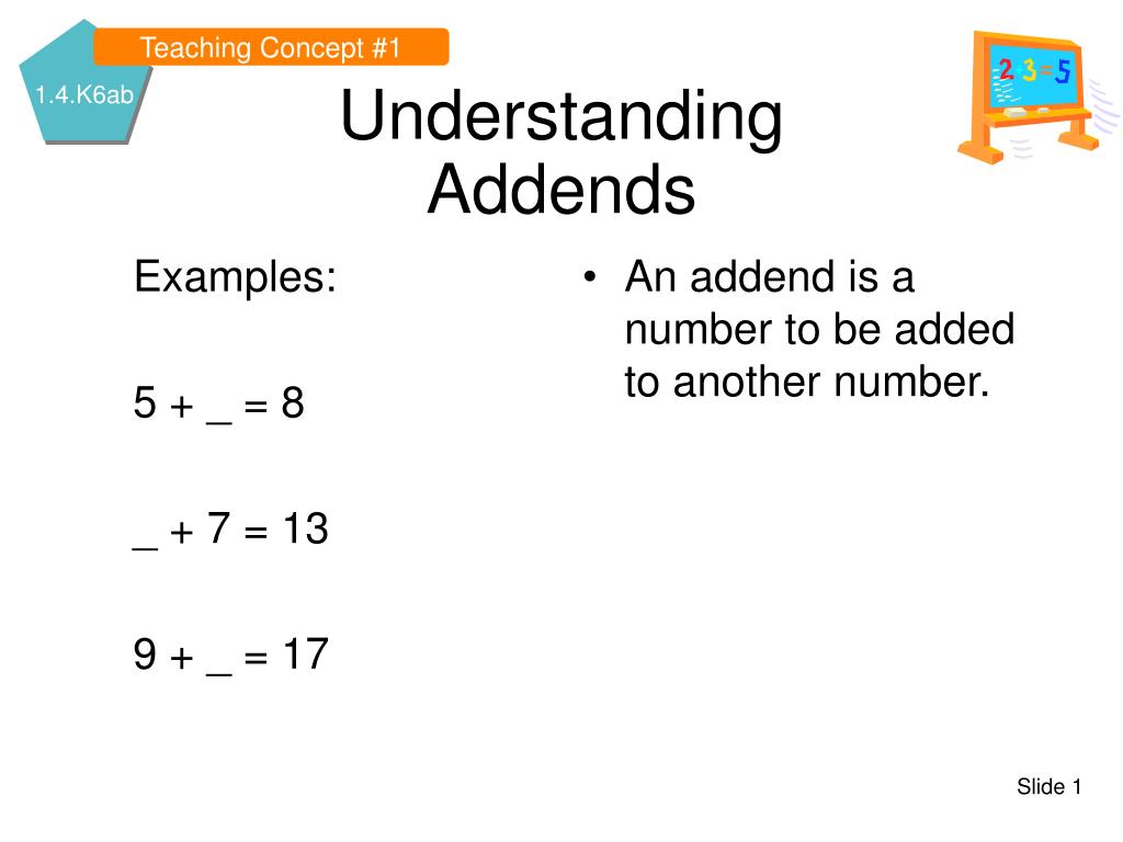 PPT - Understanding Addends PowerPoint Presentation, free download - ID ...