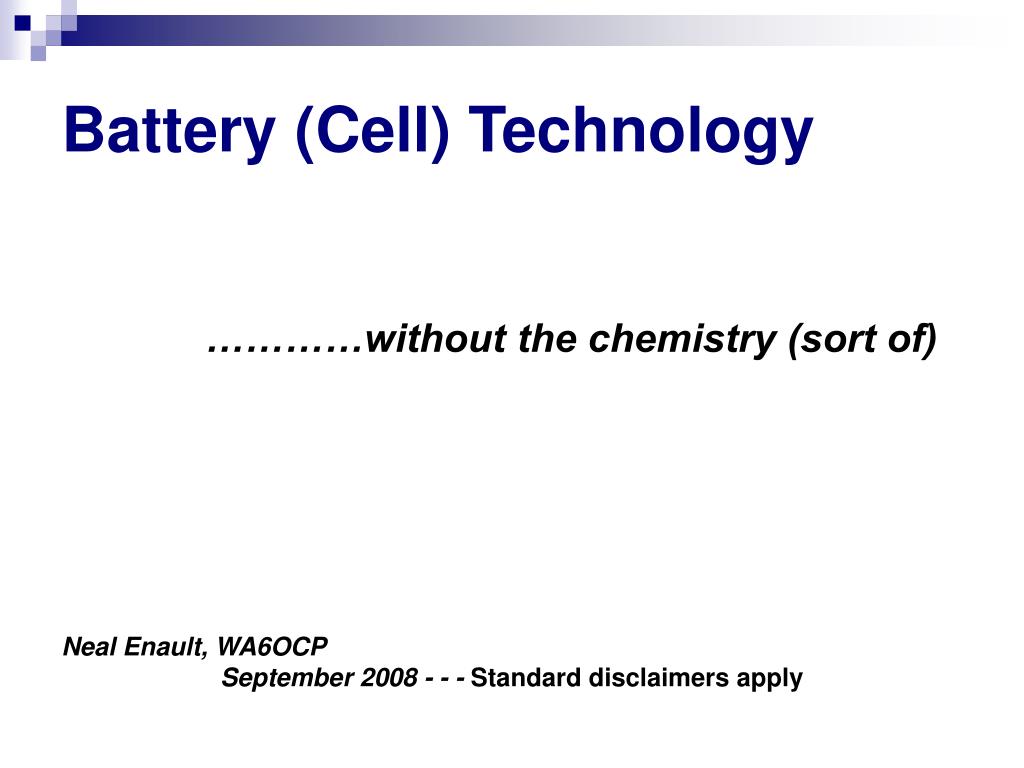 PPT - Battery (Cell) Technology PowerPoint Presentation, free download ...