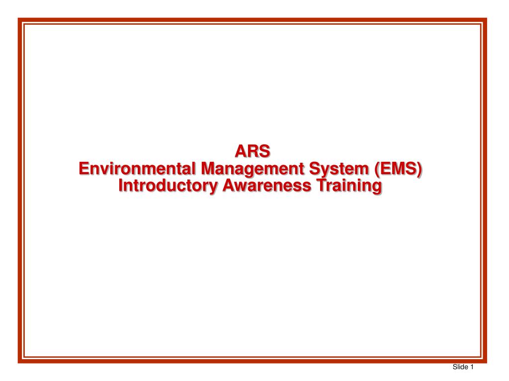 PPT - ARS Environmental Management System (EMS) Introductory Awareness ...
