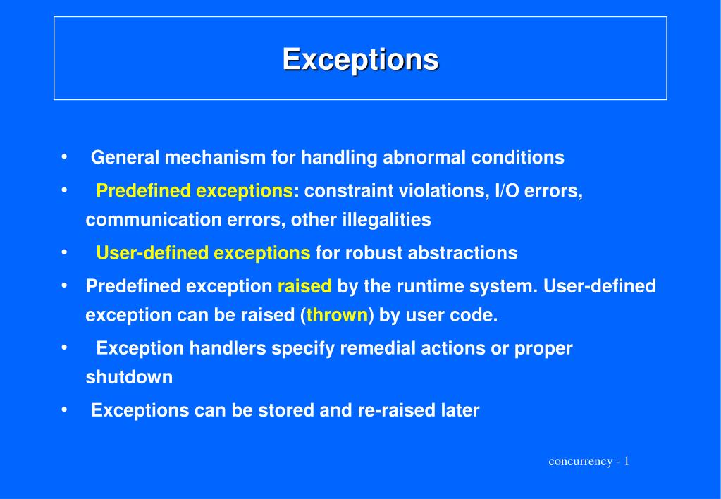 PPT - Exceptions PowerPoint Presentation, free download - ID:1468260