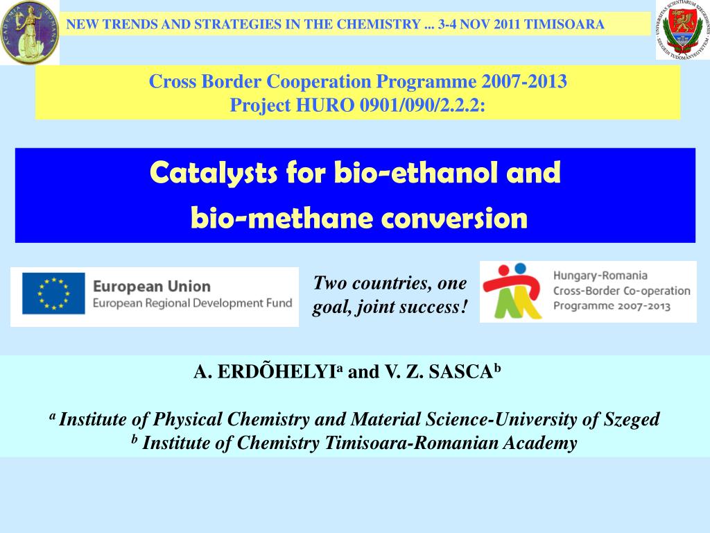 PPT - Catalysts for bio-ethanol and bio-methane conversion PowerPoint ...