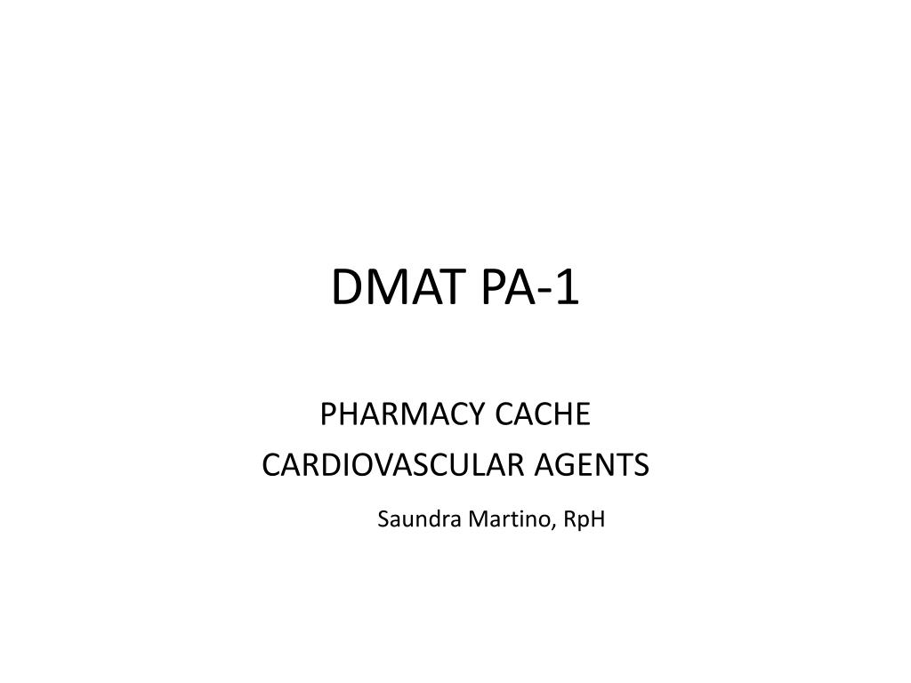 PPT - DMAT PA-1 PowerPoint Presentation, free download - ID:1470883