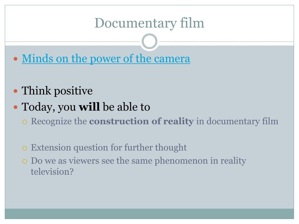 PPT - Documentary film PowerPoint Presentation, free download - ID:1472427