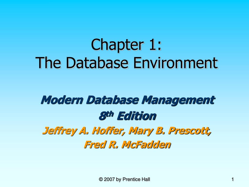 PPT - Chapter 1: The Database Environment PowerPoint Presentation, free ...