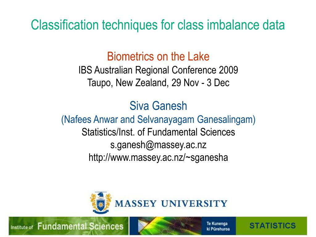PPT - Classification techniques for class imbalance data PowerPoint ...