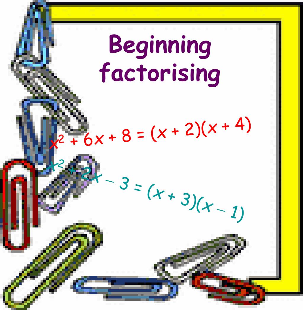 PPT - Beginning factorising PowerPoint Presentation, free download - ID ...