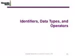 PPT - Data Types and Operators PowerPoint Presentation, free download ...