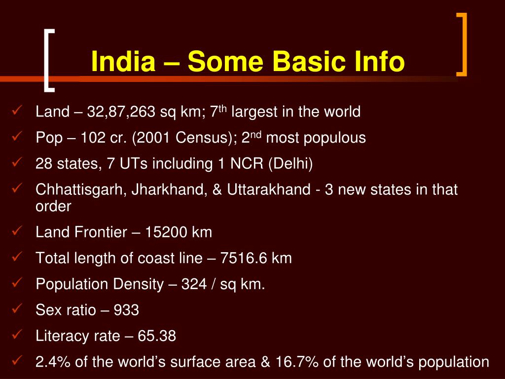 PPT - India – Some Basic Info PowerPoint Presentation, free download ...