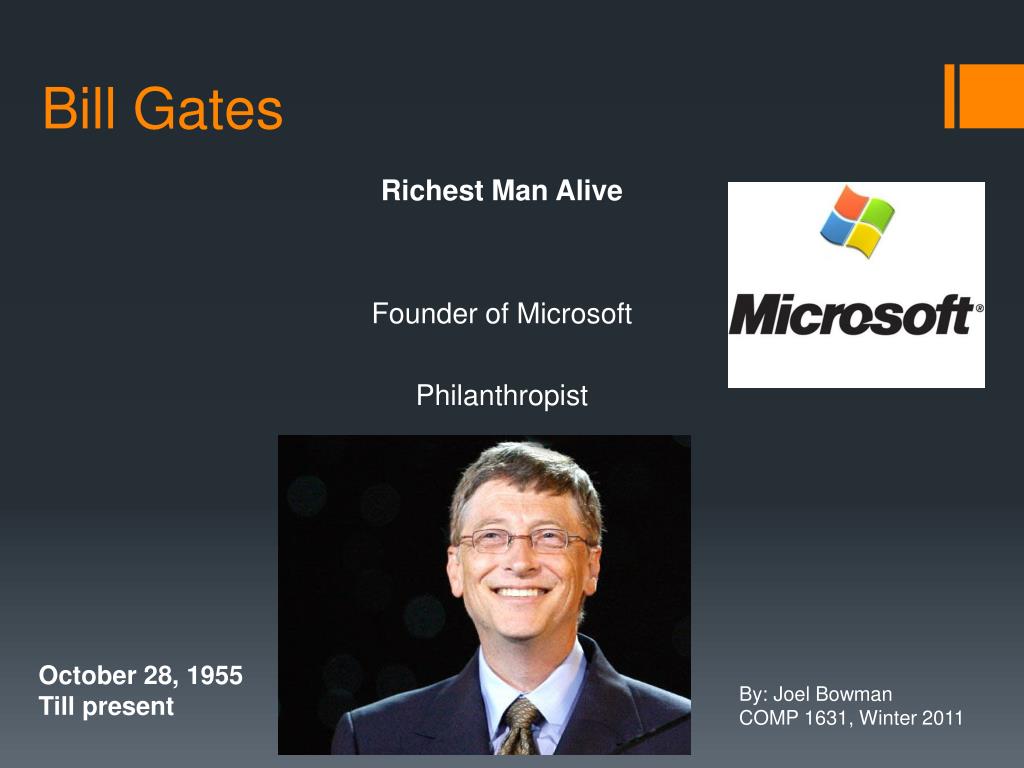 PPT - Bill Gates PowerPoint Presentation, free download - ID:1479139