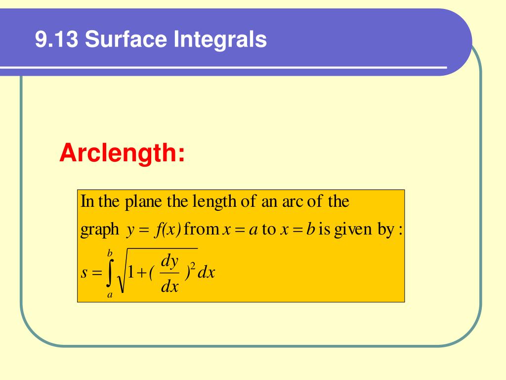 PPT - 9.13 Surface Integrals PowerPoint Presentation, free download ...