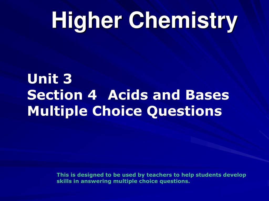 PPT - Higher Chemistry PowerPoint Presentation, free download - ID:1480411