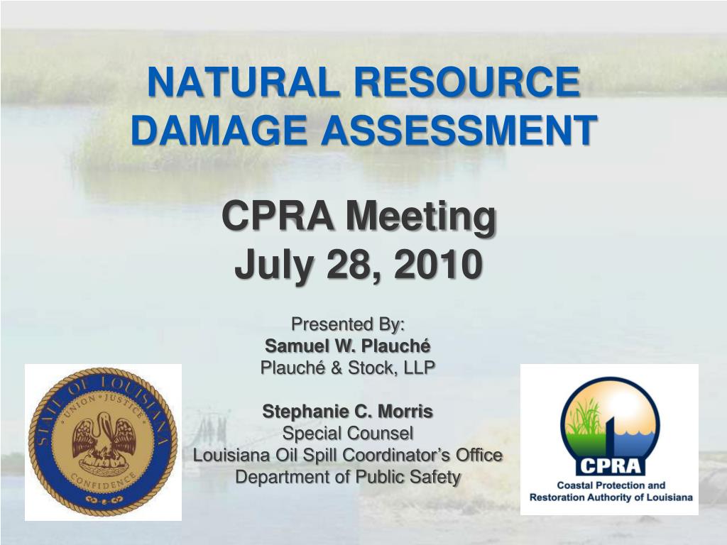 PPT - NATURAL RESOURCE DAMAGE ASSESSMENT PowerPoint Presentation, free ...