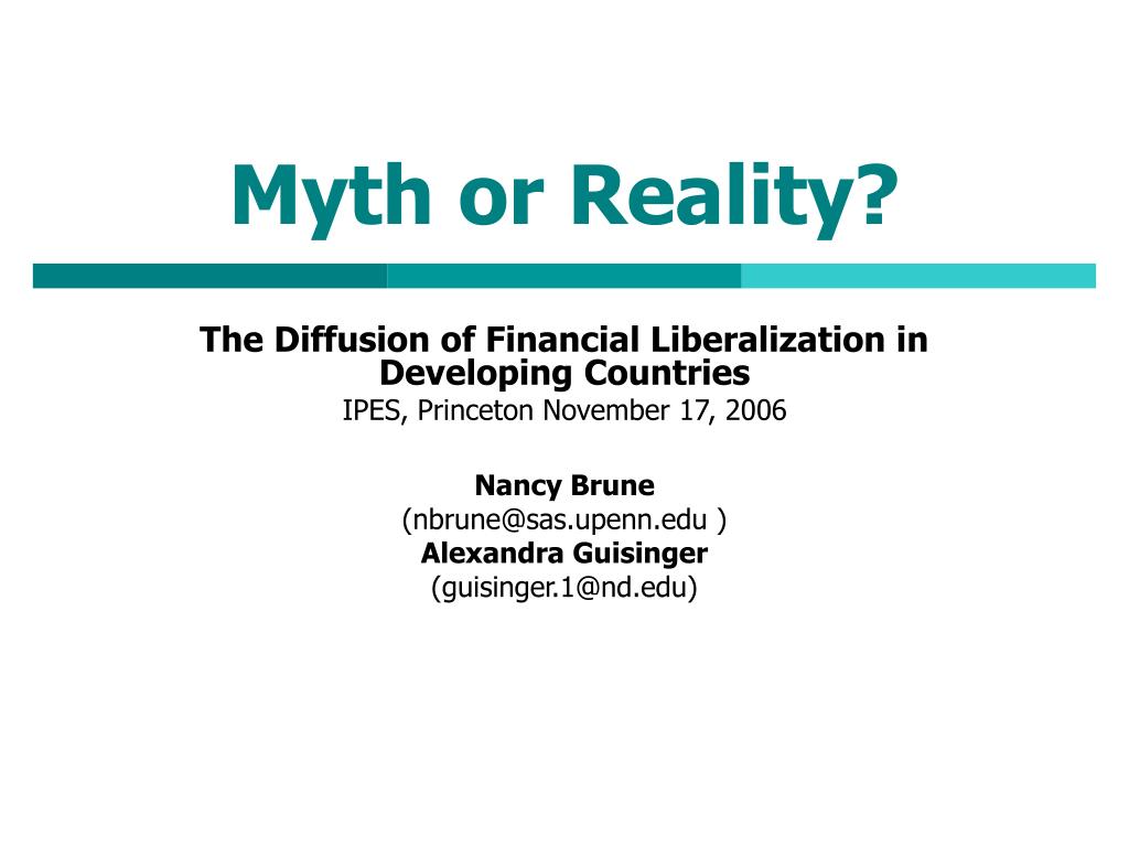 PPT - Myth or Reality? PowerPoint Presentation, free download - ID:1482217