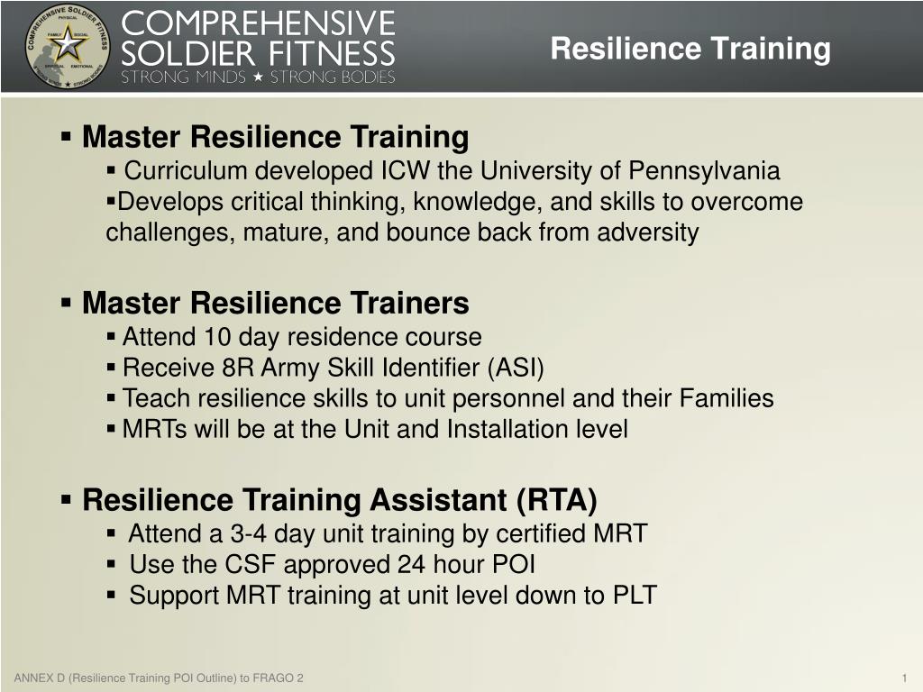 PPT - Resilience Training PowerPoint Presentation, free download - ID ...
