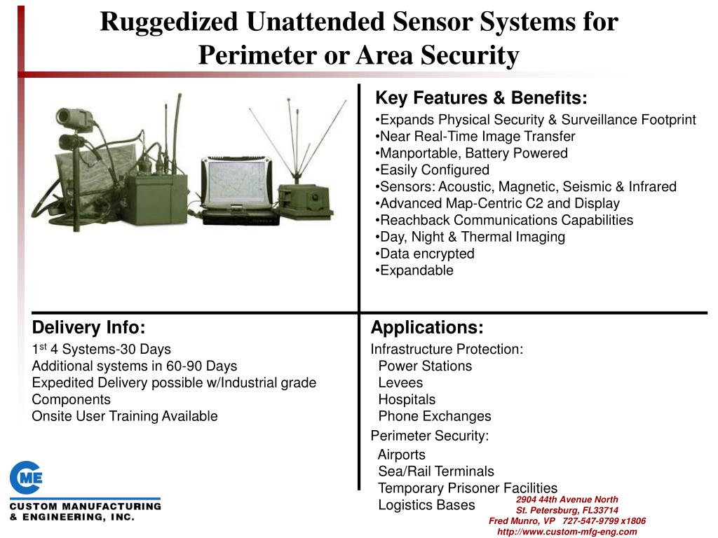 PPT - Advanced Unattended Sensor Systems for Enhanced Security ...