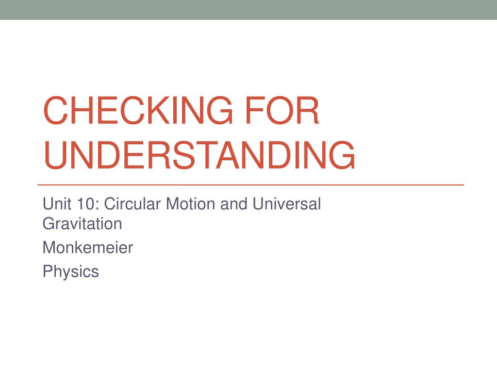 PPT - Checking for understanding PowerPoint Presentation, free download ...