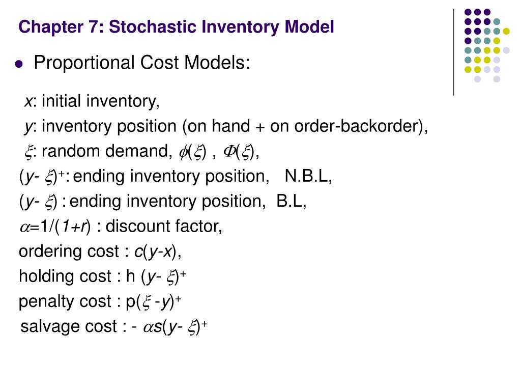 PPT - Chapter 7: Stochastic Inventory Model PowerPoint Presentation ...
