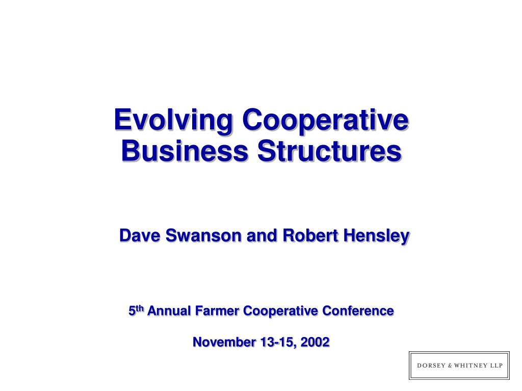 PPT - Evolving Cooperative Business Structures PowerPoint Presentation ...
