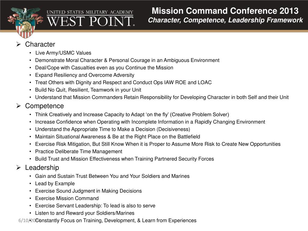 PPT - Character Live Army/USMC Values Demonstrate Moral Character ...