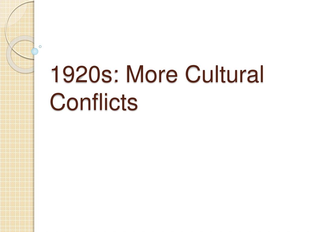 PPT - 1920s: More Cultural Conflicts PowerPoint Presentation, free ...