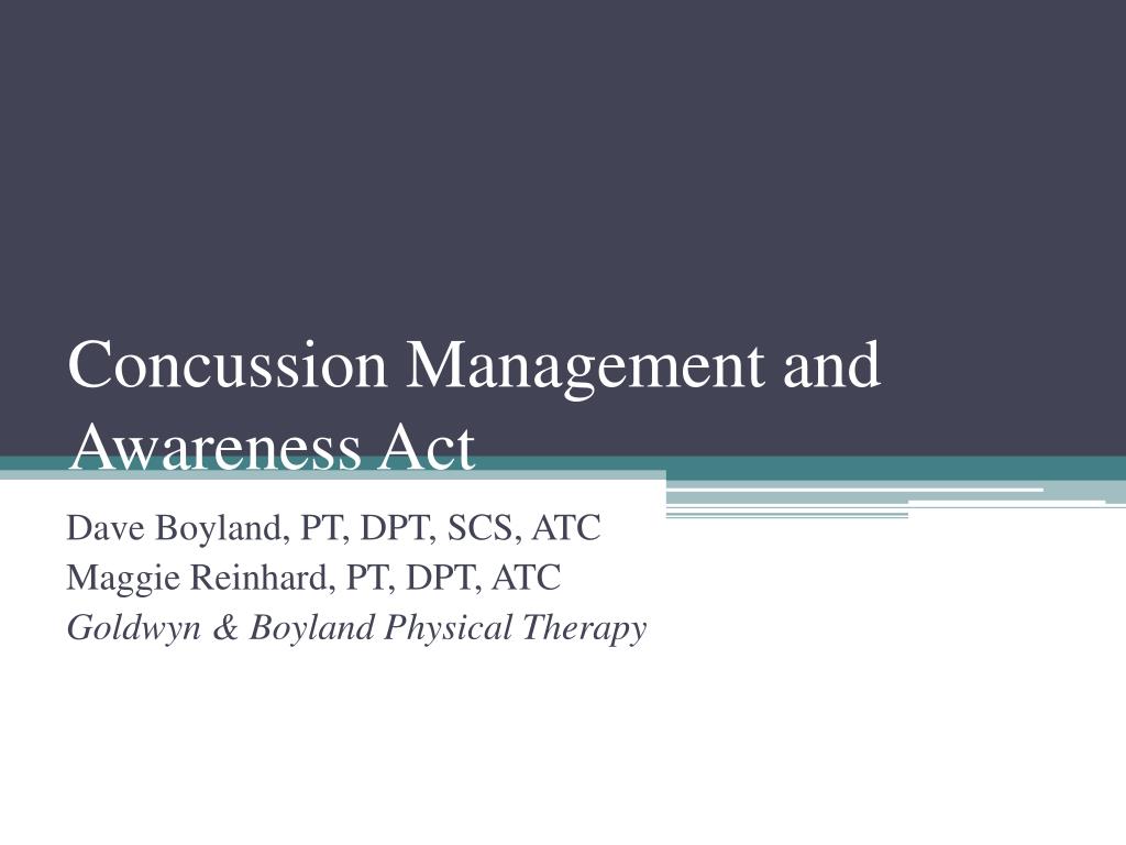 PPT - Understanding Concussion Management: Guidelines for Safe Return ...