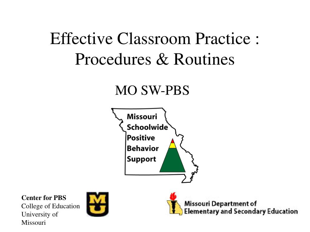 PPT - Effective Classroom Practice : Procedures & Routines PowerPoint ...