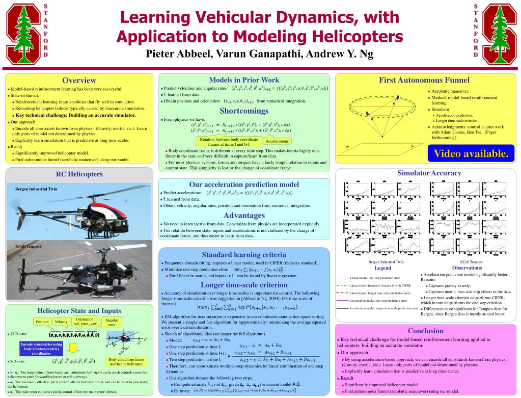 PPT - S.T.A.N.F.O.R.D. Learning: Helicopter Dynamics Modeling with ...