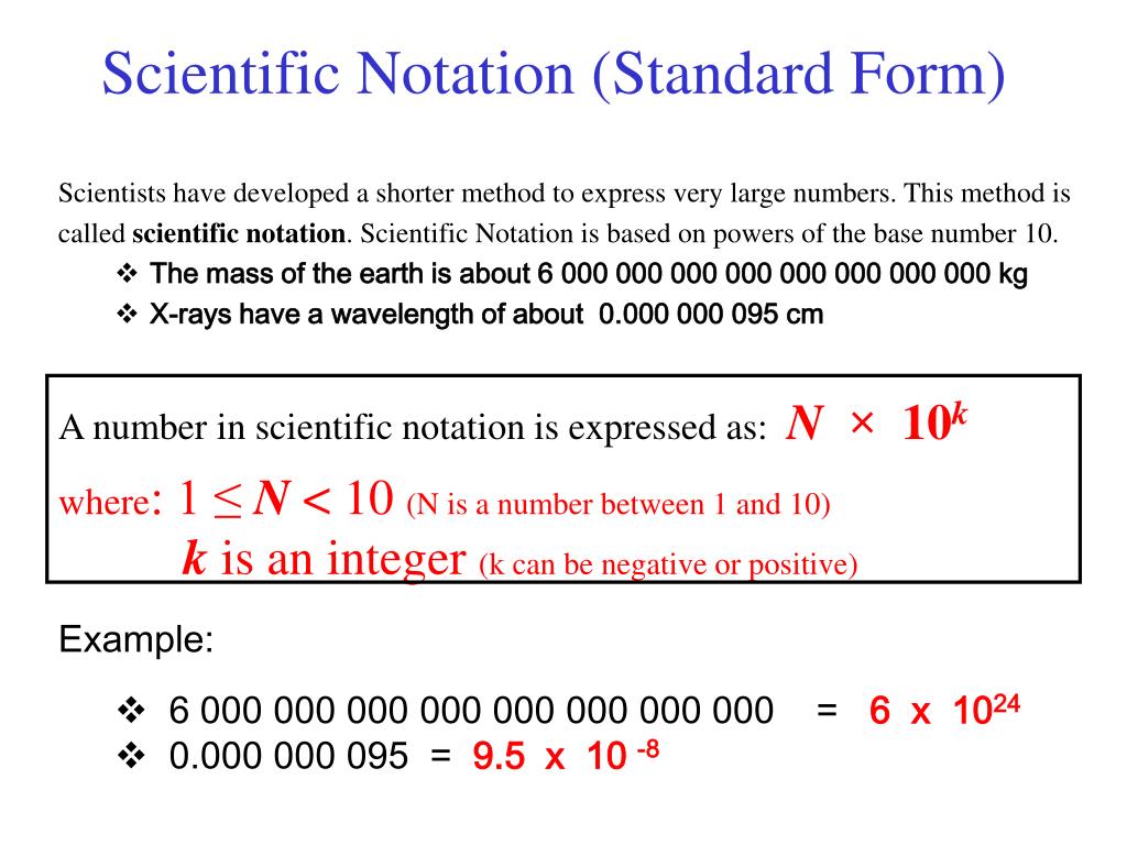 PPT - Scientific Notation (Standard Form) PowerPoint Presentation, free ...