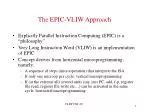 PPT - EPIC Architecture (Explicitly Parallel Instruction Computing ...