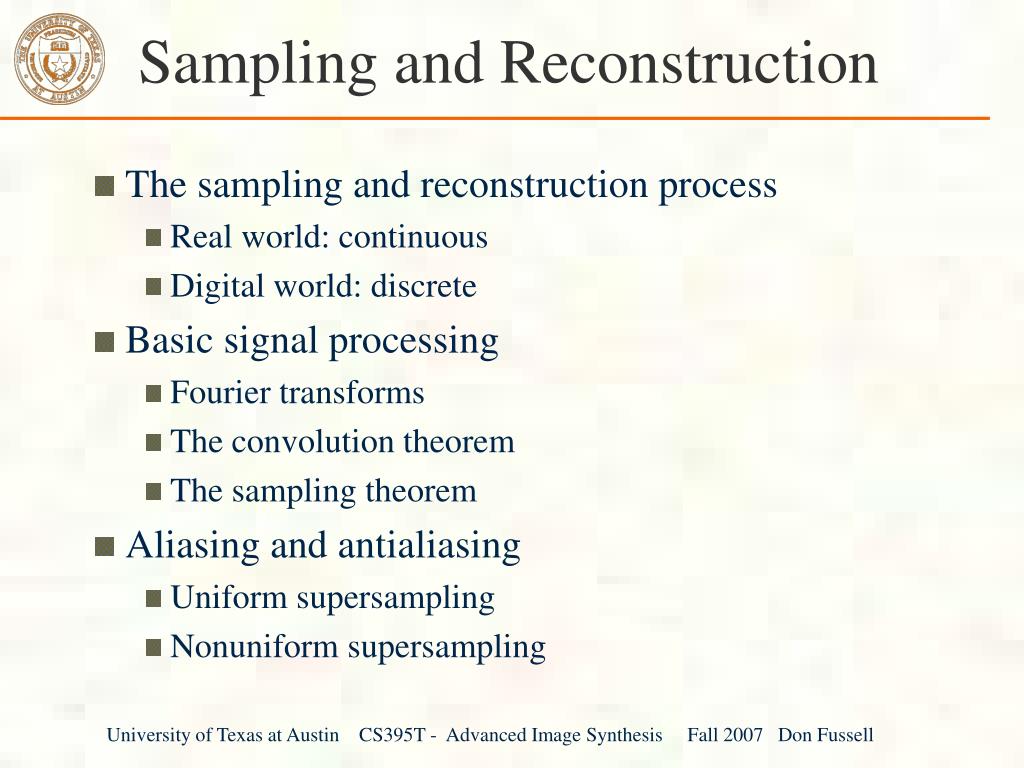 PPT - Sampling and Reconstruction PowerPoint Presentation, free download - ID:150160