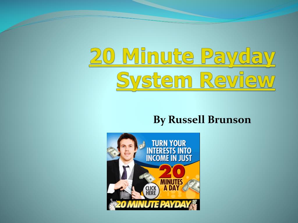 PPT - The 20 Minute PayDay Review PowerPoint Presentation, free ...