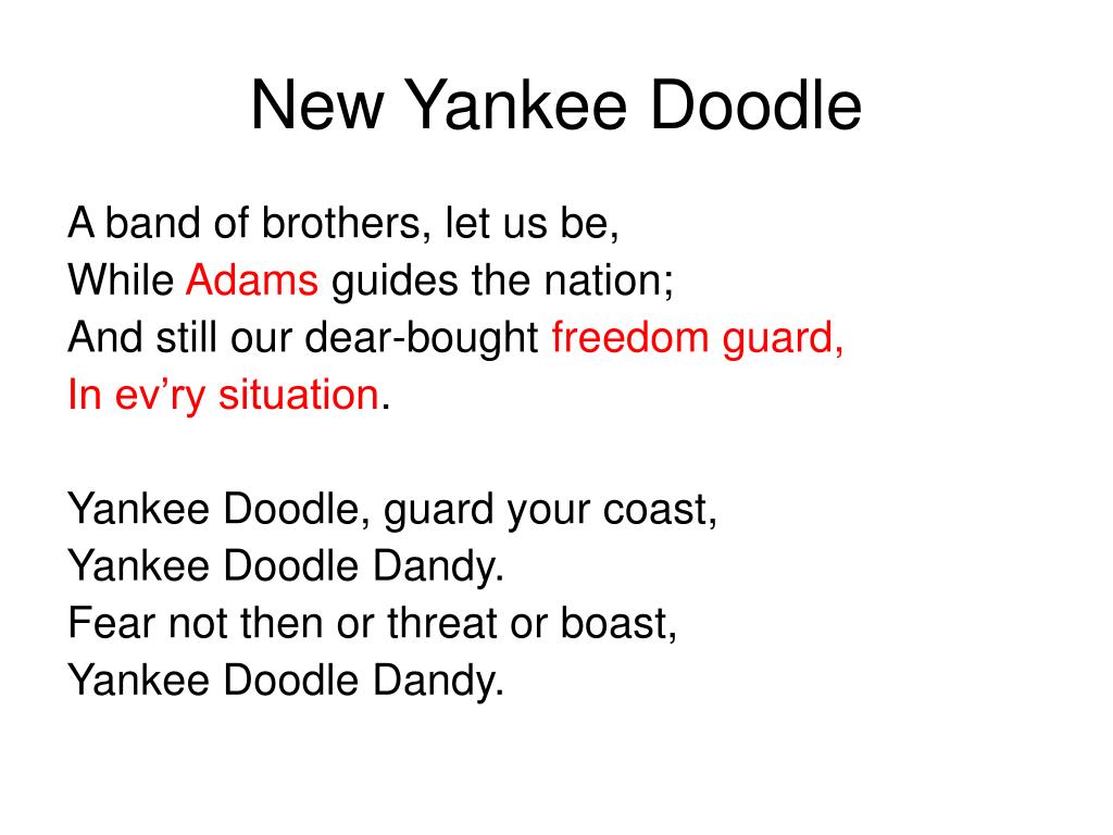 PPT - New Yankee Doodle PowerPoint Presentation, free download - ID:150749