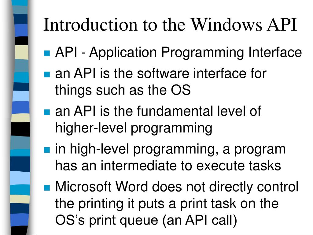 PPT - Introduction to the Windows API PowerPoint Presentation, free ...