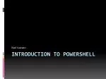 PPT - Introduction to Powershell PowerPoint Presentation, free download - ID:1490803