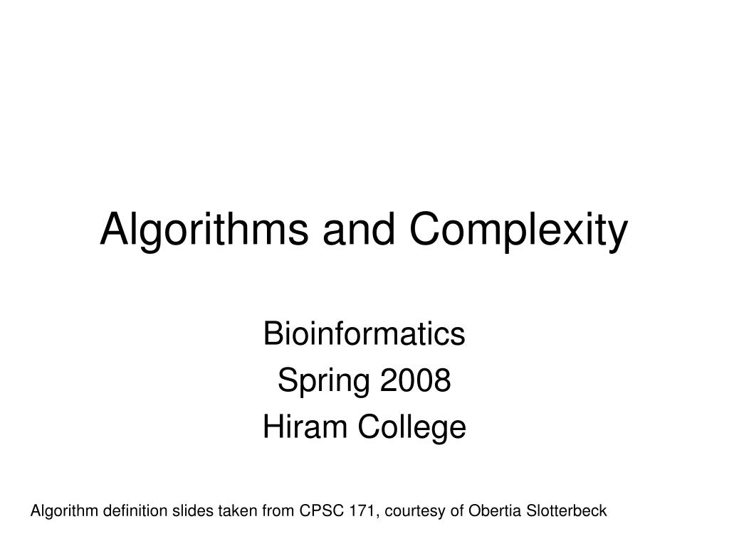 PPT - Algorithms and Complexity PowerPoint Presentation, free download ...