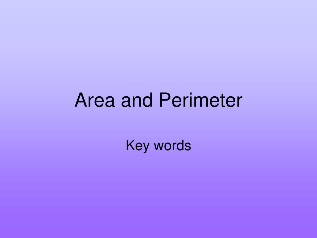 PPT - Area and Perimeter PowerPoint Presentation, free download - ID:151131