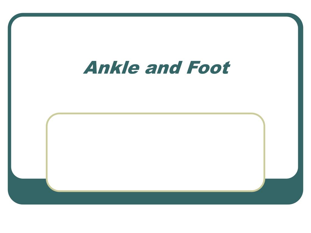 PPT - Ankle and Foot PowerPoint Presentation, free download - ID:152709