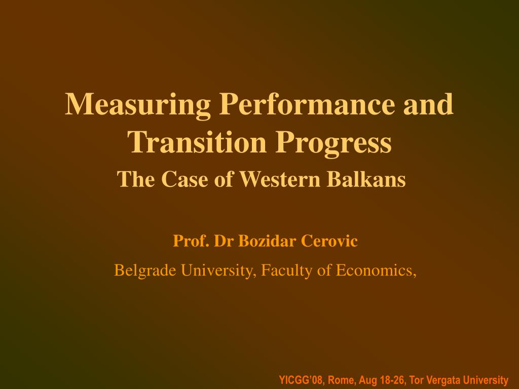 PPT - Measuring Performance and Transition Progress PowerPoint ...